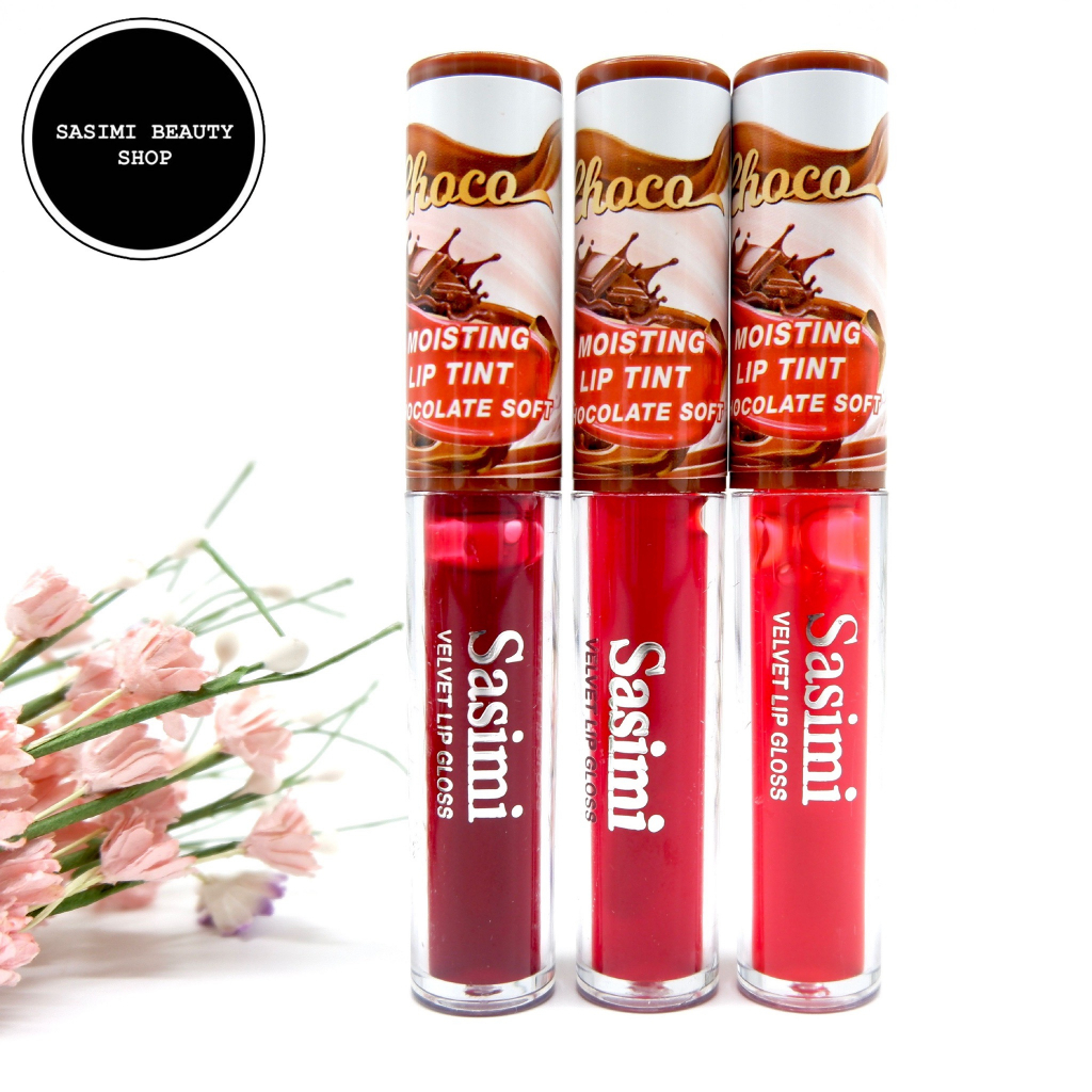SASIMI Chocolate Lip Tint ลิปทินต์ 3เฉดสี สีสวย ติดทน | Shopee Thailand