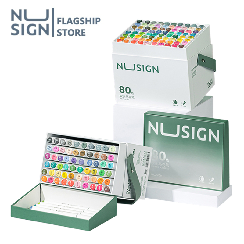 Nusign ปากกามาร์คเกอร์ copic ปากกาไฮไลท์ ใช้งานได้ 2 หัว วาดภาพ สีสด ...