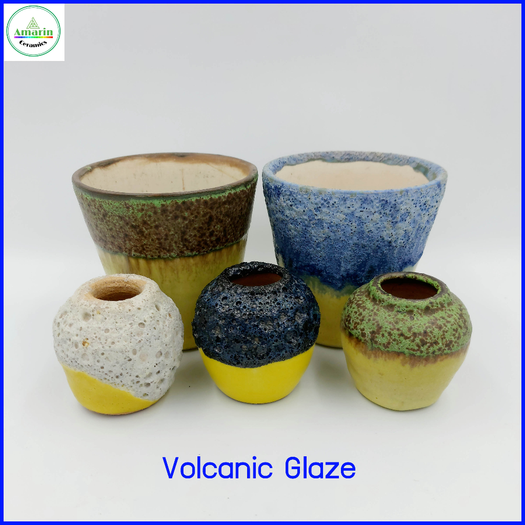 ชุดเคลือบภูเขาไฟ (Volcanic Glaze) สำหรับงานเซรามิก งานศิลปะ การตกแต่งชิ้นงานให้มีเอกลักษณ์ ...