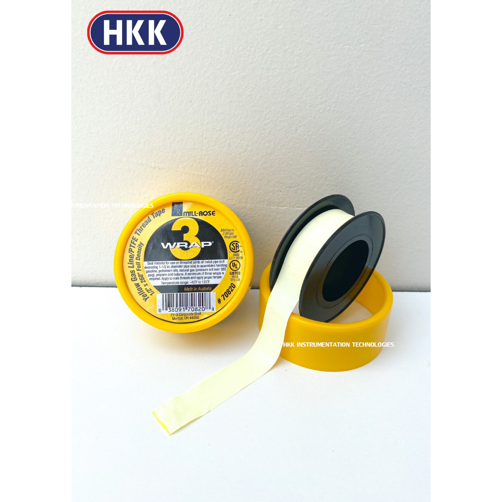 Mill-Rose 3-Wrap Yrllow Gas Thread Seal Tape เทปพันเกลียวระบบแก๊ส ...