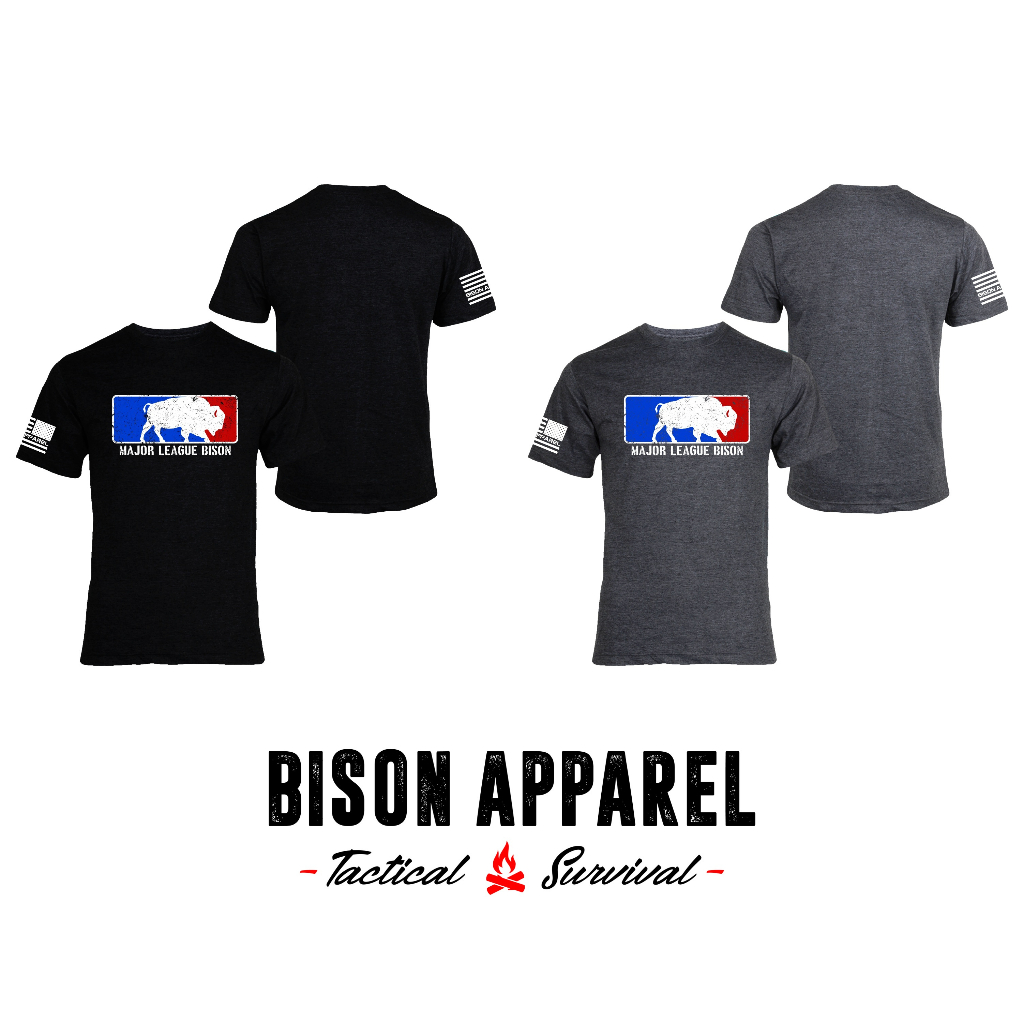 Bison Apparel เสื้อยืดลาย Major League Bison | Shopee Thailand