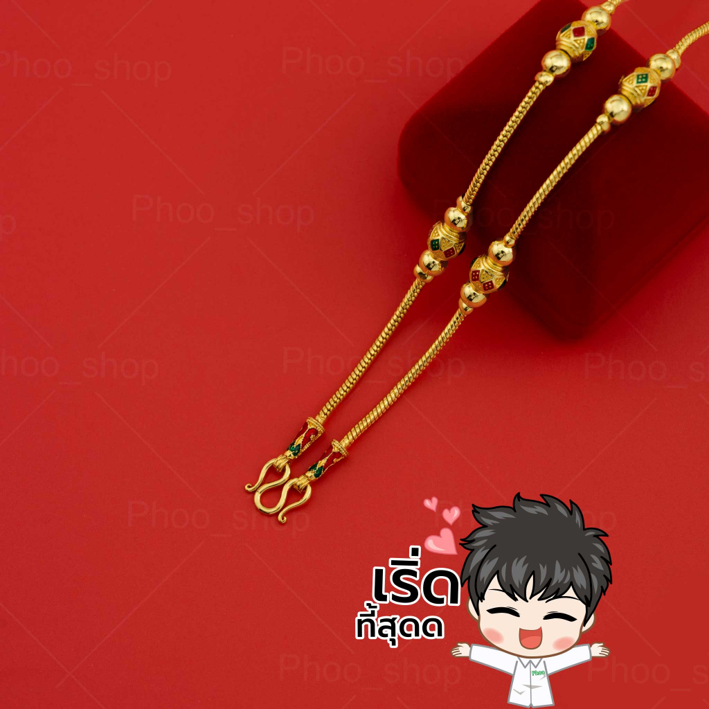 สร้อยคอสุโขทัย สร้อยคอลงยา 18k สร้อยลงยา สแตนเลส ตะขอปั้มทุกเส้น สร้อย ...