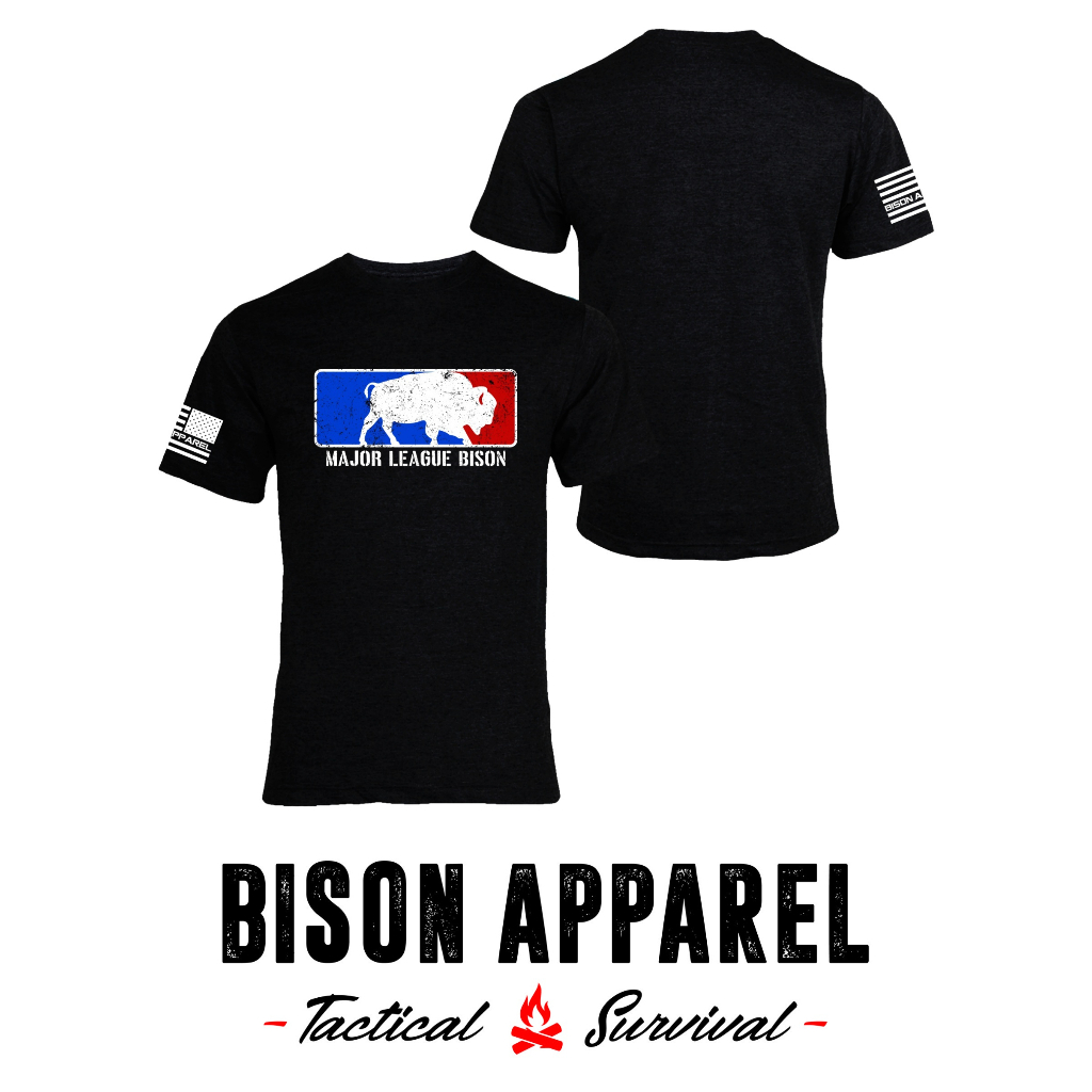 Bison Apparel เสื้อยืดลาย Major League Bison | Shopee Thailand