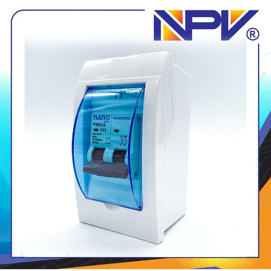 NPV รุ่น NCU-2 (กล่องเปล่า) กล่องเซอร์กิตเบรกเกอร์กันดูด RCBO เซอร์กิตเบรกเกอร์ consumer unit 2 ...