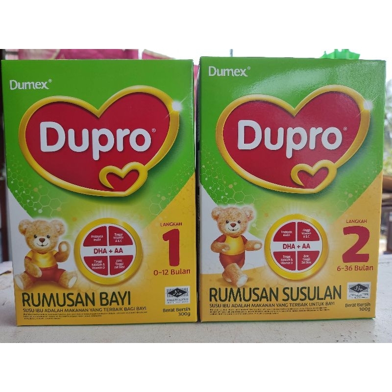 Dumex Dupro นมผงเด็ก สูตร1-2 น้ำหนัก 300 กรัม สำหรับเด็ก 0-36 เดือน ...