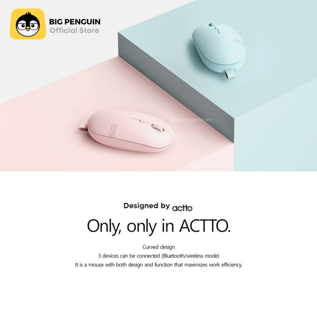 [โค้ดคุ้มลด 20%] Actto เมาส์ไร้สาย Actto Mouse Bluetooth Wireless รุ่น ...