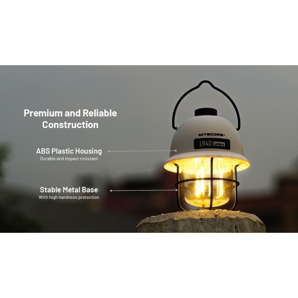 Nitecore LR40 ไฟตะเกียง LED ใช้งานแค้มปิ้ง สินค้าตัวแทนในไทยประกันซ่อม ...