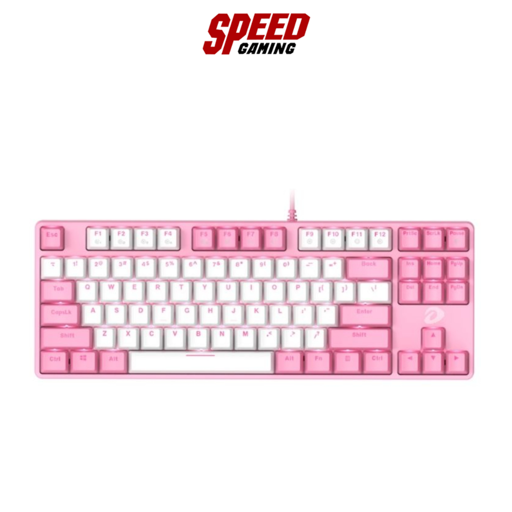 DAREU KEYBOARD EK87 MECHANICAL BROWN SWITH (PINK-WHITE) By Speed Gaming ...