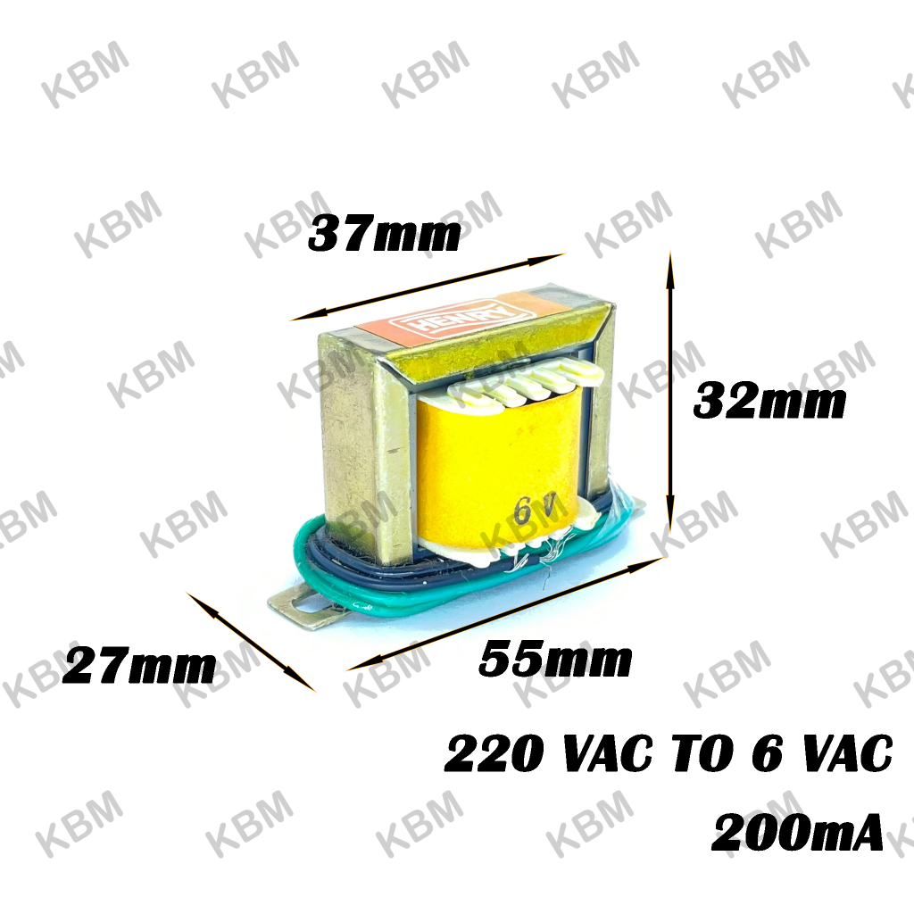 Transformer หม้อแปลงไฟฟ้า Input 220VAC Output 2VAC 6VAC 15VAC 15-0-15VAC 18VAC 24VAC 200mA ...