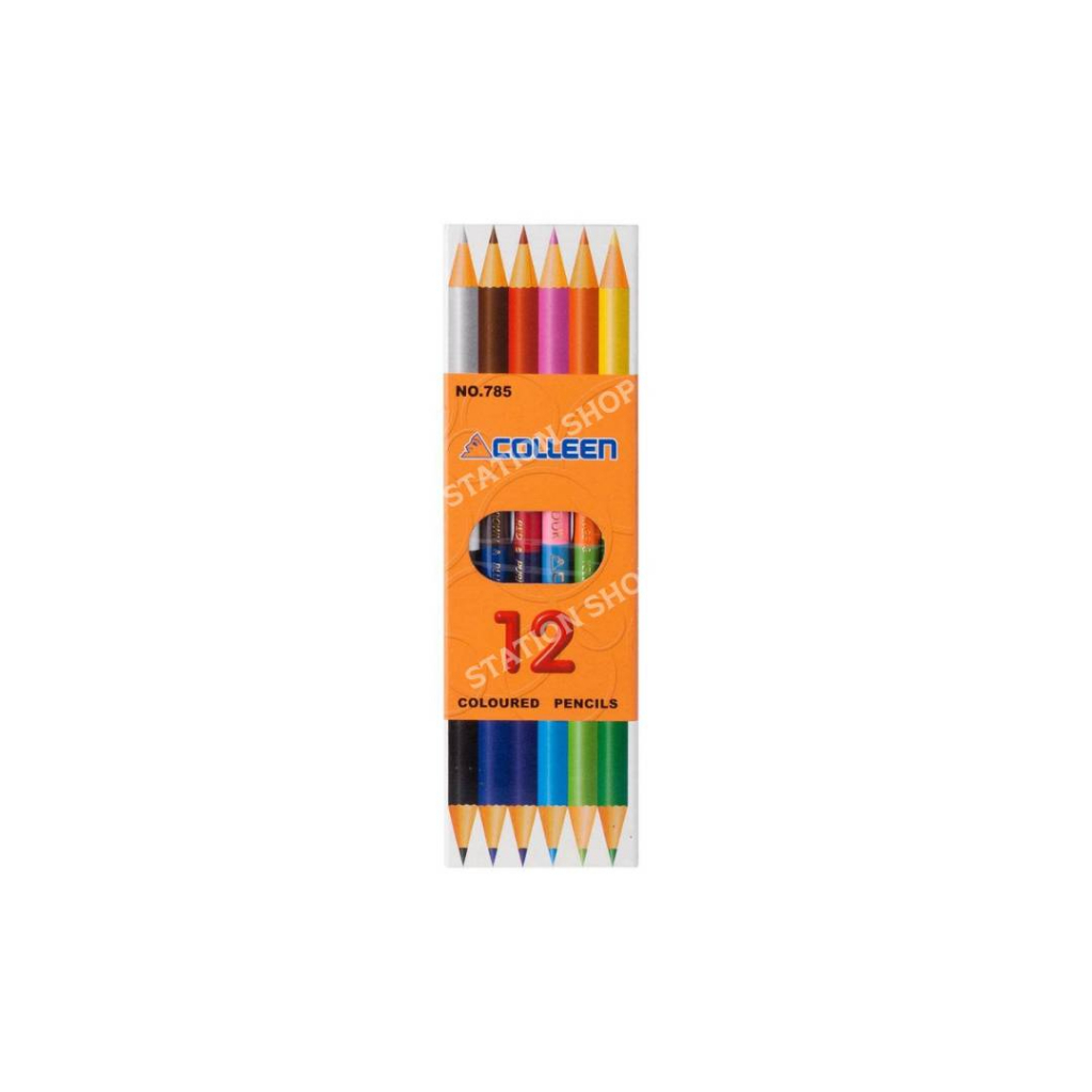 สีไม้คอลลีน Colleen Colored Pencils รุ่น # 785 สองหัว แท่งกลม 12/24/36 ...