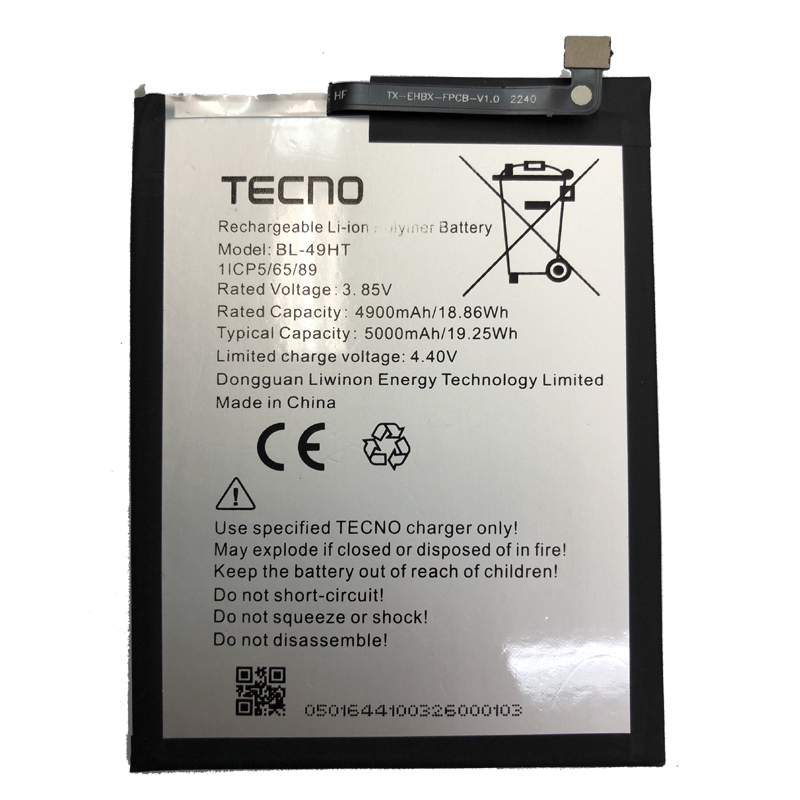 Original แบตเตอรี่ Tecno Spark 6 KE7 battery แบต BL-49HT 5000mAh รับ ...