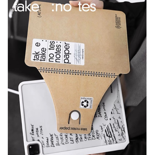 (พรี)Paper notebooks IPad case เคสไอแพดหมุนได้360องศาลายสมุดโน้ต ...