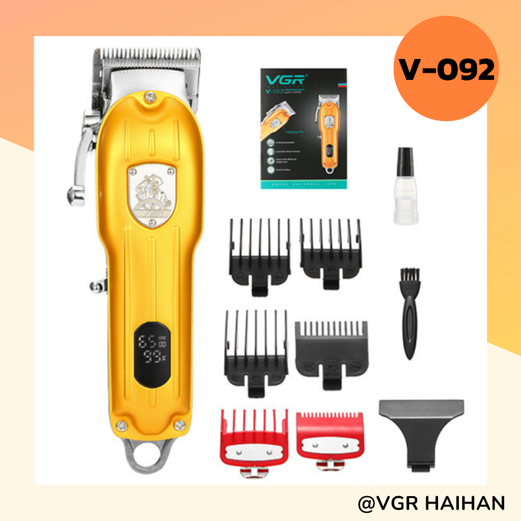 ปัตตาเลี่ยนไร้สาย VGR รุ่น V-092 รุ่นนี้นิยมใช้ในร้านทำผม | Shopee Thailand