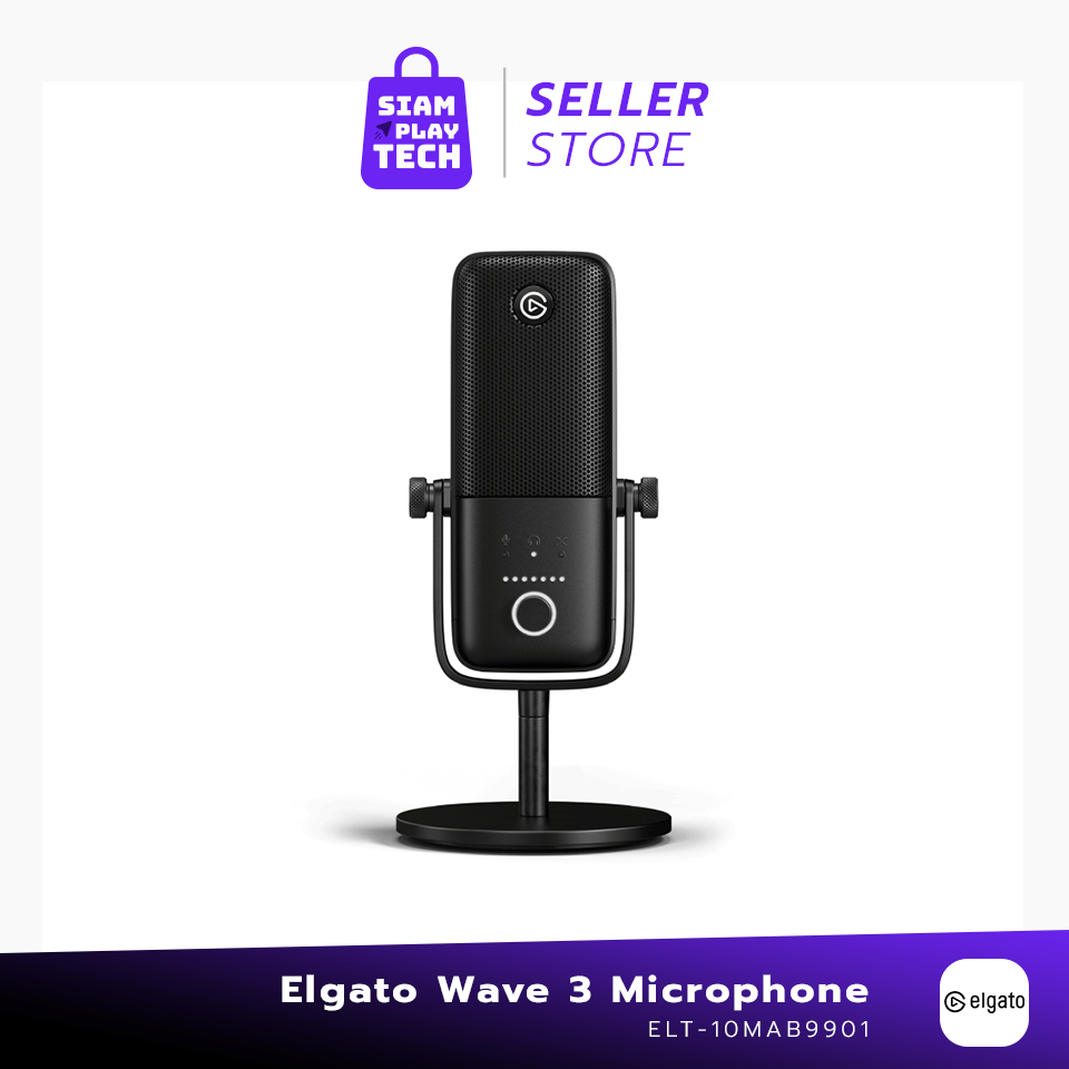 ELGATO Wave 3 Microphone (อุปกรณ์สำหรับไลฟ์สตรีม) | Shopee Thailand