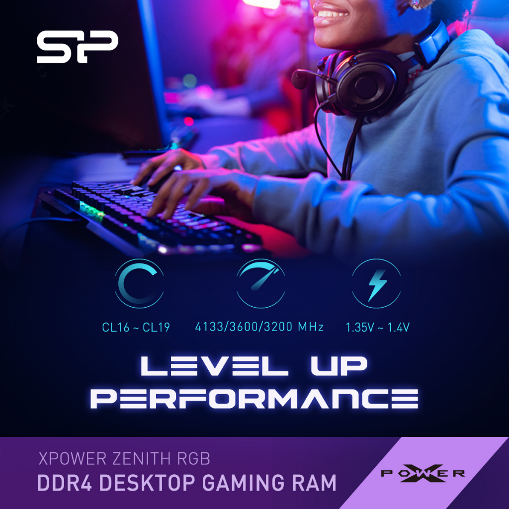 Silicon Power RGB Gaming RAM PC DDR4 เกมมิ่งแรม รุ่น XPOWER Zenith RGB ...