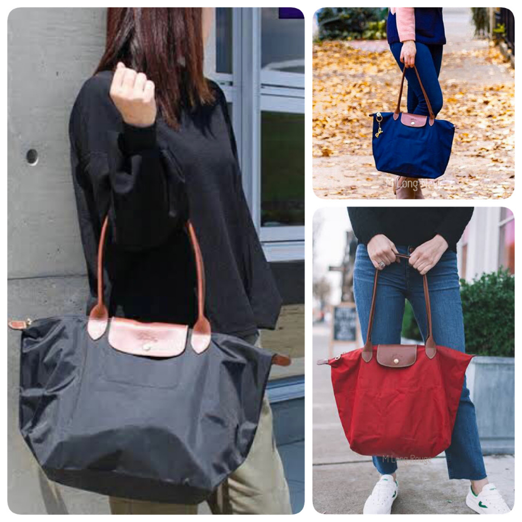 ⭐️ แท้ 100% ⭐️ Longchamp le Pliage รุ่น Classic ไซส์ M หูยาว | Shopee ...