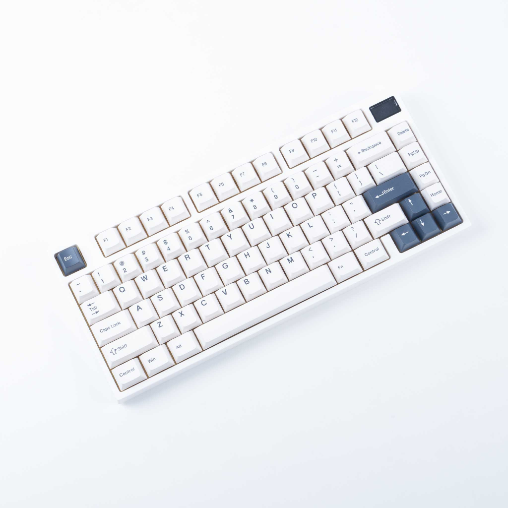 คีย์บอร์ด Keydous NJ81 White Moon Brass plate RGB 3 Mode Hotswap 2.4g ...