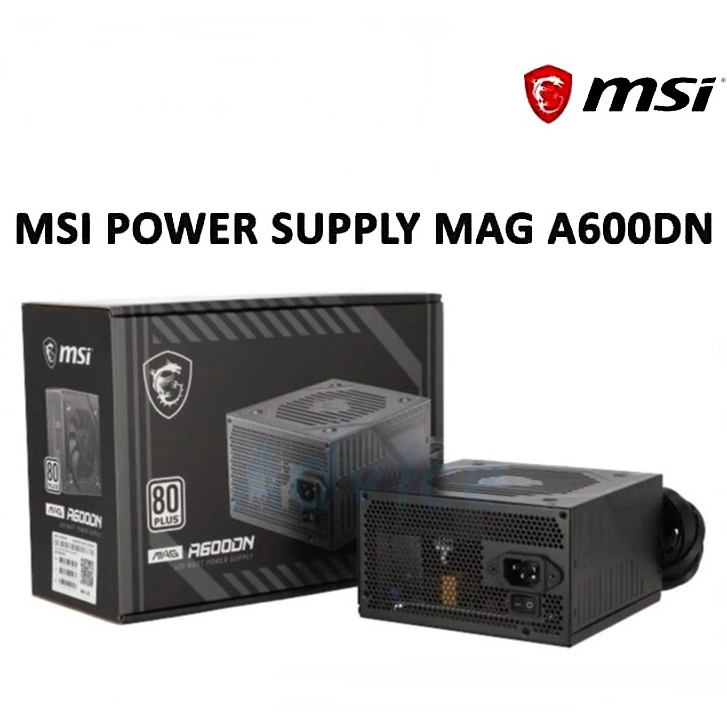 POWER SUPPLY (อุปกรณ์จ่ายไฟ) MSI MAG A600DN 600W (80 PLUS) ประกัน 3 ปี | Shopee Thailand