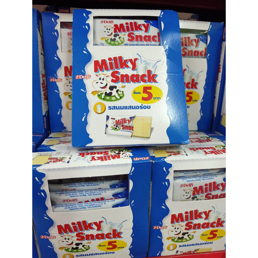 เดลฟี่ มิลค์กี้ สแนค (ขนมหวานรสนม) Delfi Milky Snack ขนมเด็ก รสนม ขนมยก ...