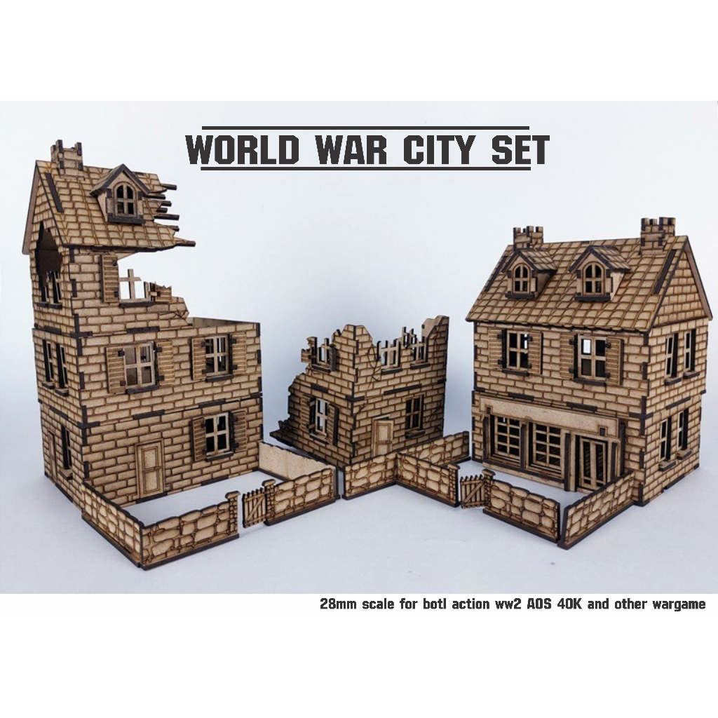 Terrain set for 28mm scale for botlaction ww2 AOS 40K and other wargame ...