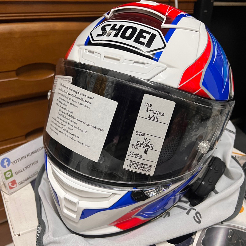 หมวกกันน็อค SHOEI X14 ASSAIL TC-2 แท้ ไซต์ M เหมือนใหม่แค่ใส่เทส ...
