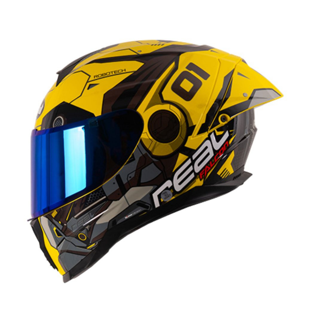 หมวกกันน็อค Real Helmet รุ่น Falcon Robotech (กระจกชั้นเดียว) | Shopee ...