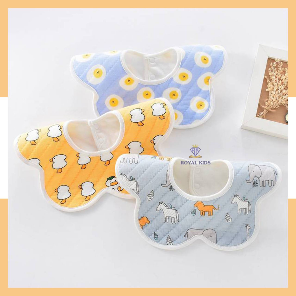 A0054 ผ้ากันเปื้อนเด็ก(Set 3 ชิ้น)ลายการ์ตูนน่ารัก 360 องศา ผ้าซับน้ำลาย กันน้ำ สำหรับเด็กแบบรอบ ...