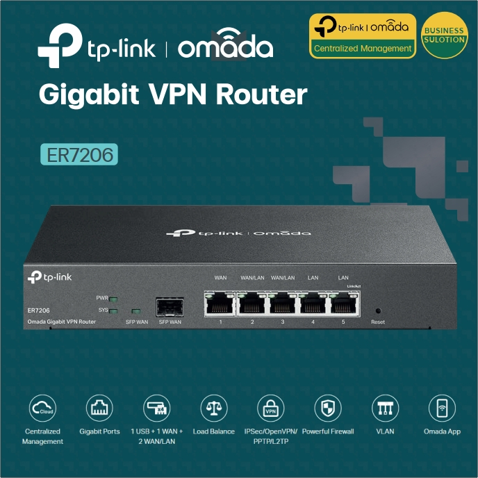 TP-LINK ER7206 (TL-ER7206) Omada Gigabit VPN Router | Shopee Thailand