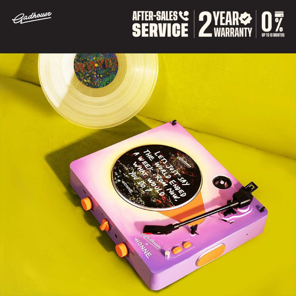 [LIMITED EDITION] HONNE x Brad Retro Record Player | เครื่องเล่นแผ่นเสียง Gadhouse HONNE x Brad ...