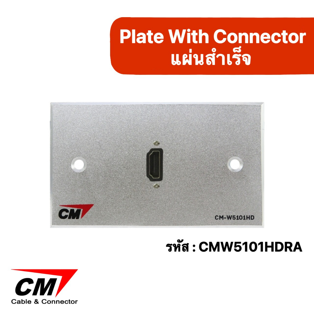 CM : Audio Video Inlet / Outlet Plate with HDMI Right Angel , 1 Port ...