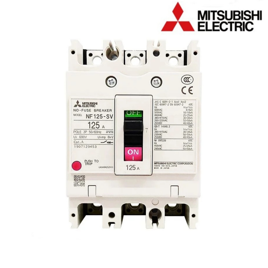 เบรกเกอร์ Mitsubishi NF125-SV 3P 50A 63A 100A 125A มิตซูบิชิ NF125 SV | Shopee Thailand