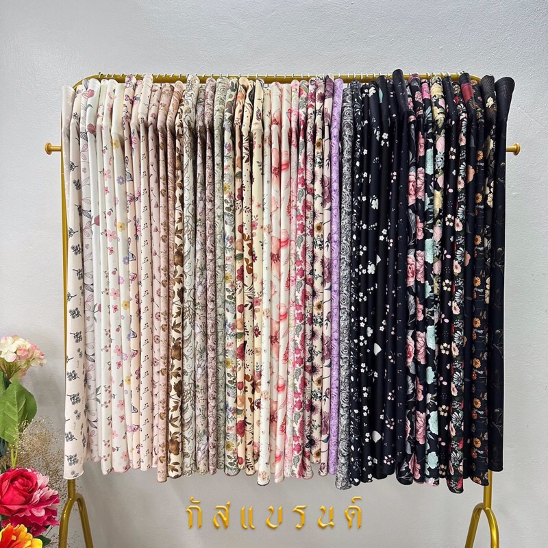 ผ้าคลุมวินเทจ ลายกัสแบรนด์ kas brand ผ้าคลุมลายดอกเอกลักษณ์ของแบรนด์ ...