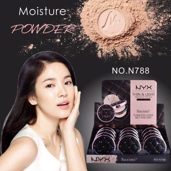 Sasimi แป้ง BB Powder แป้งตลับ 2 ชั้น กันแดดกันน้ำ ผสมรองพื้น SPF60PA ...