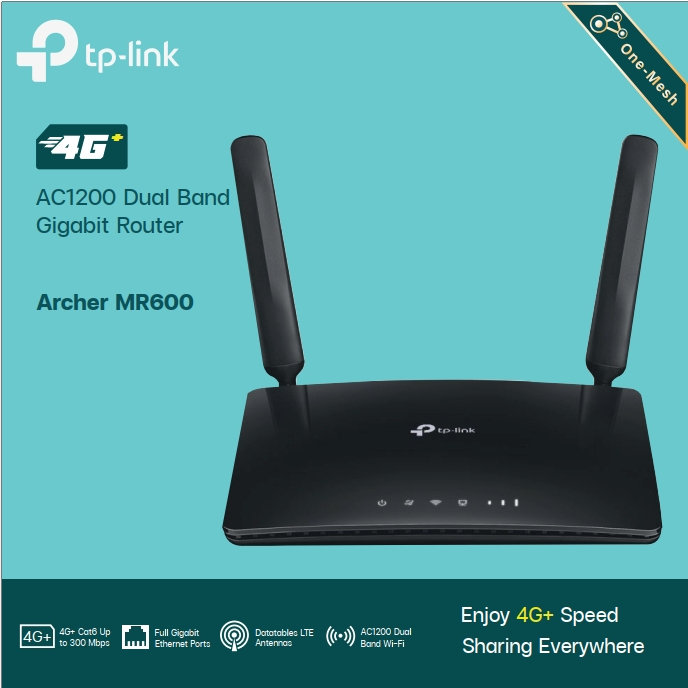 TP-LINK Archer MR600 4G+ Cat6 AC1200 Wireless Dual Band Gigabit Router ...