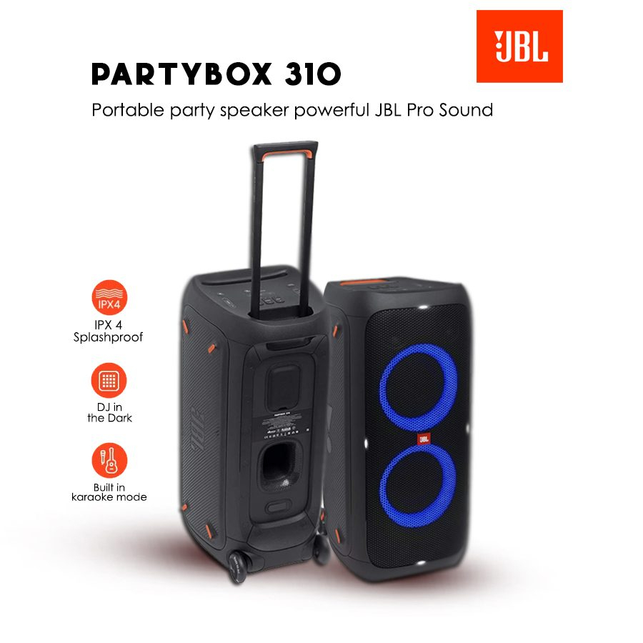 JBL Partybox 310 - Portable party speaker with dazzling lights and ...