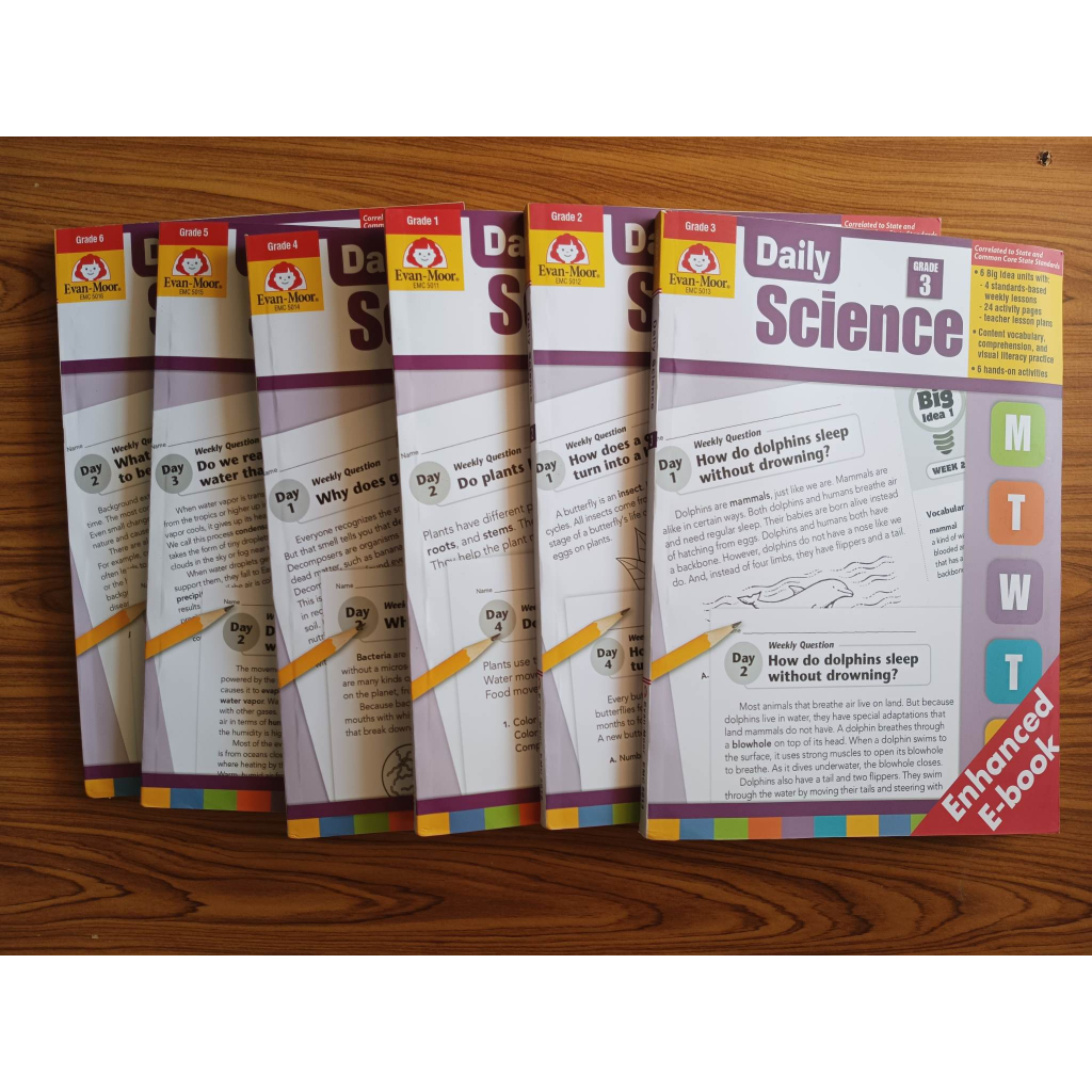 ขายแยกเล่ม หนังสือกิจกรรม Daily Science ; Evan-moor Grade 1-6 Daily ...