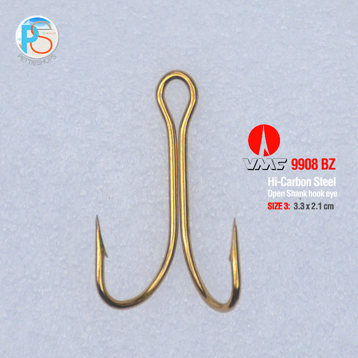 เบ็ดสองทาง (Double Hook) VMC 9908 BZ, Hi-Carbon Steel ขนาด 3/0 (ชุด 2 ชิ้น) | Shopee Thailand