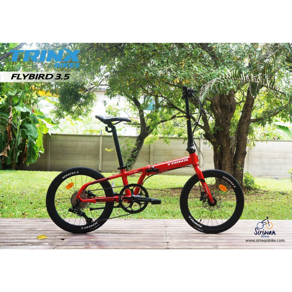 TRINX FLYBIRD 3.5 *ผ่อนได้ คอยน์คืน* จักรยานพับได้ เฟรมอลูมิเนียม 10 สปีด ดิสเบรกน้ำมัน แม่เหล็ก ...