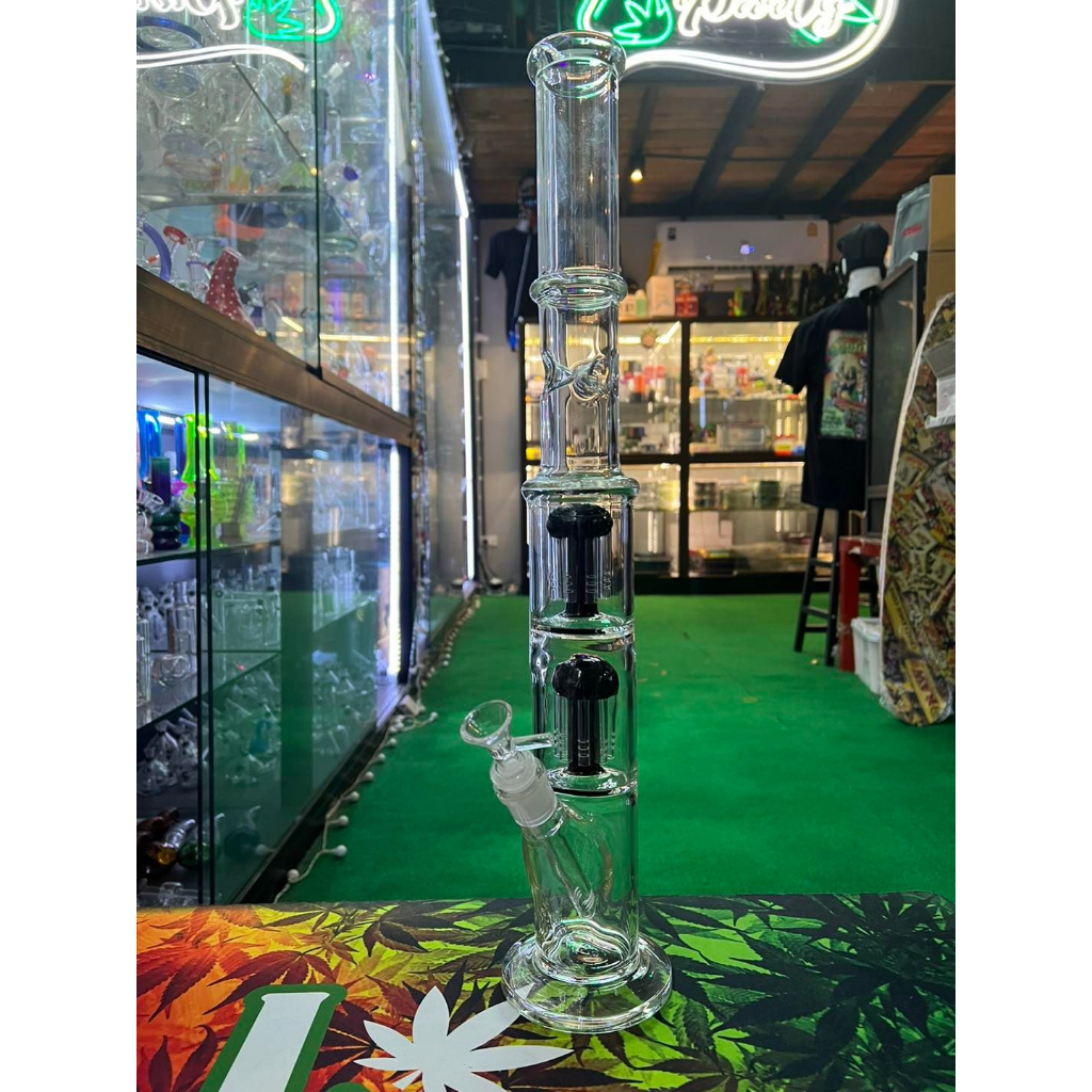 #พร้อมส่งในไทย XL clear black double 10 leg stright bong 18.8 | Shopee ...