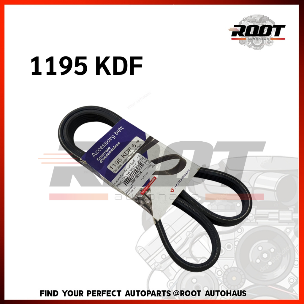 HUTCHINSON สายพานไดชาร์ท แอร์ ปั๊มน้ำ 2 หน้า 6 KDF 1195 VW BEETLE ...