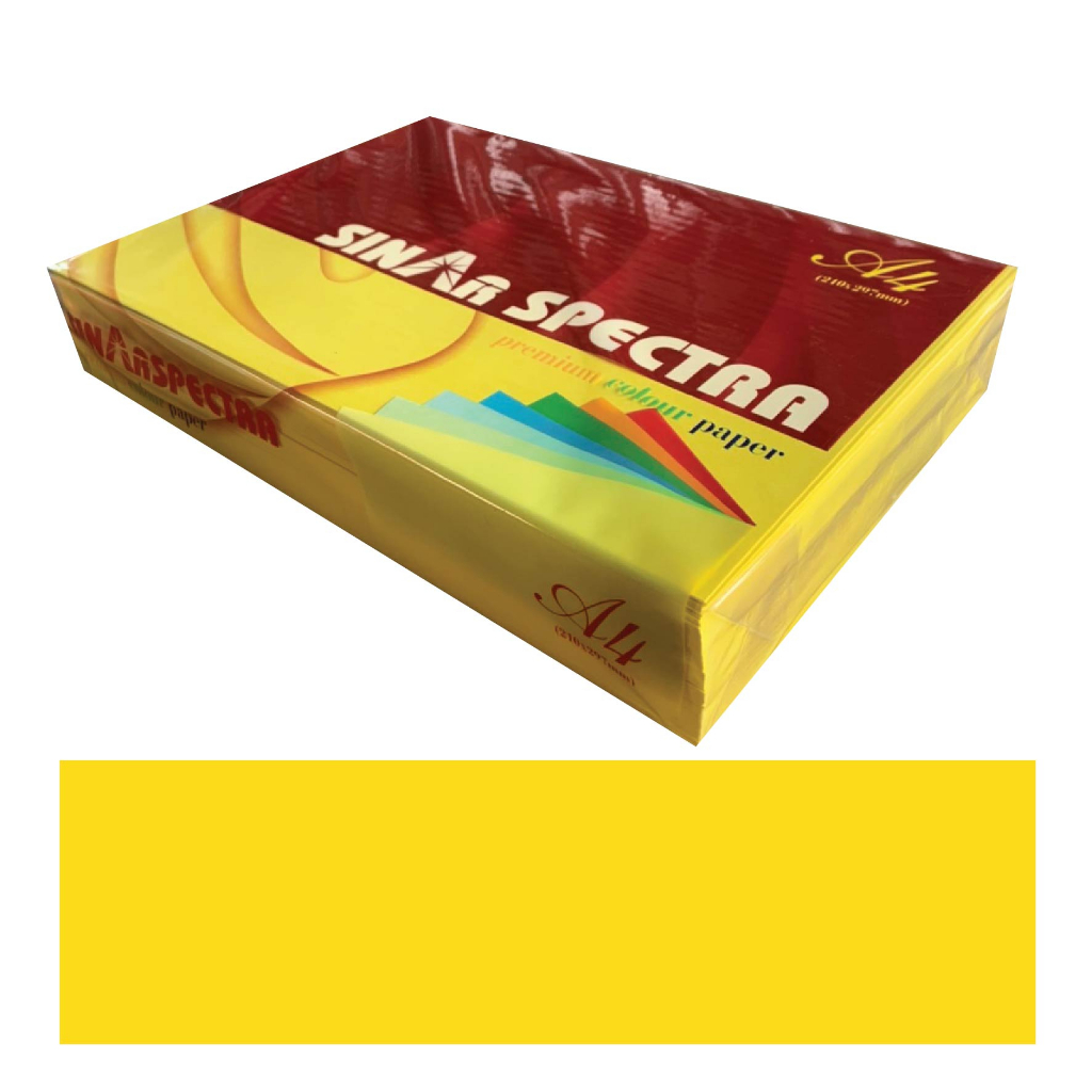 สุดคุ้ม !!! กระดาษสี ปอนด์สี SINAR SPECTRA-500 แผ่น ตราสเปคตร้า ขนาด A4 ...