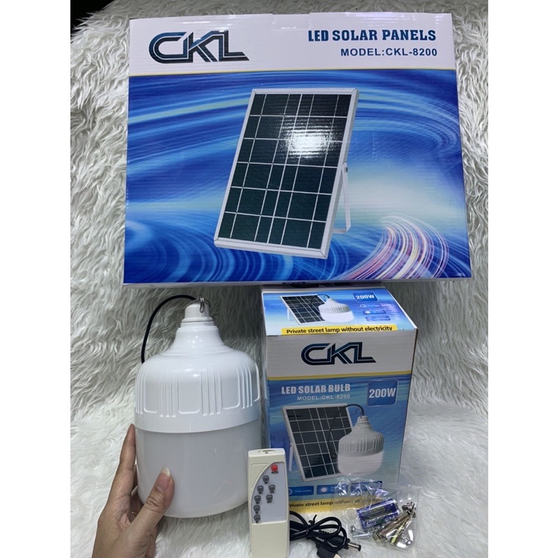 หลอดไฟและแผงโซล่าเซลล์ CKL-8200(200w)แผงโซล่าเซลล์และหลอดไฟ Led หลอดไฟ | Shopee Thailand