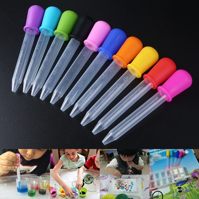 (พร้อมส่ง🇹🇭) Rainbow Dropper 5ml ดรอปเปอร์ 1ชุดมี10สี - Sensory Play by ...
