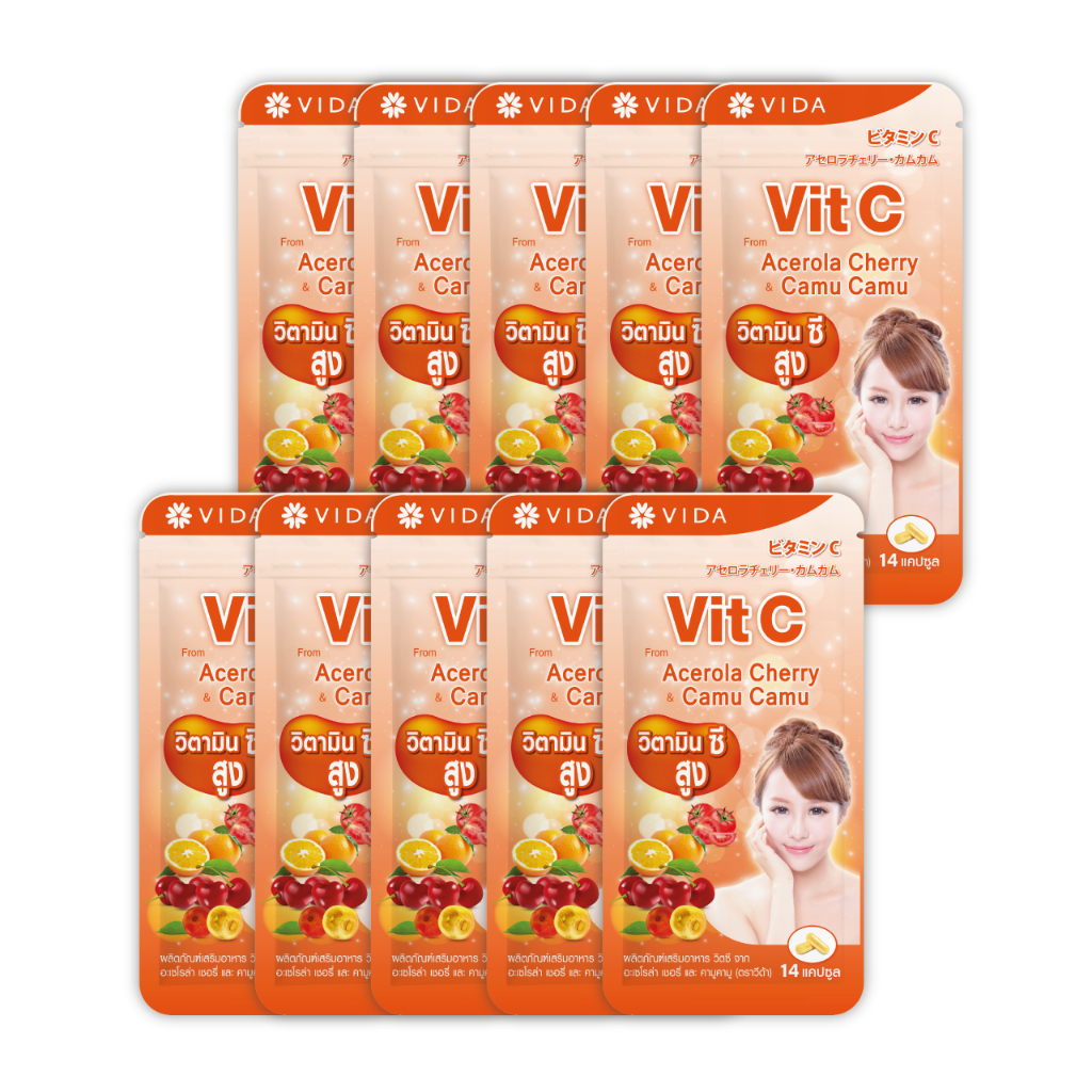 [Set] Vida Vit C From Acerola Cherry And Camu-Camu 14 Capsules 10 ...