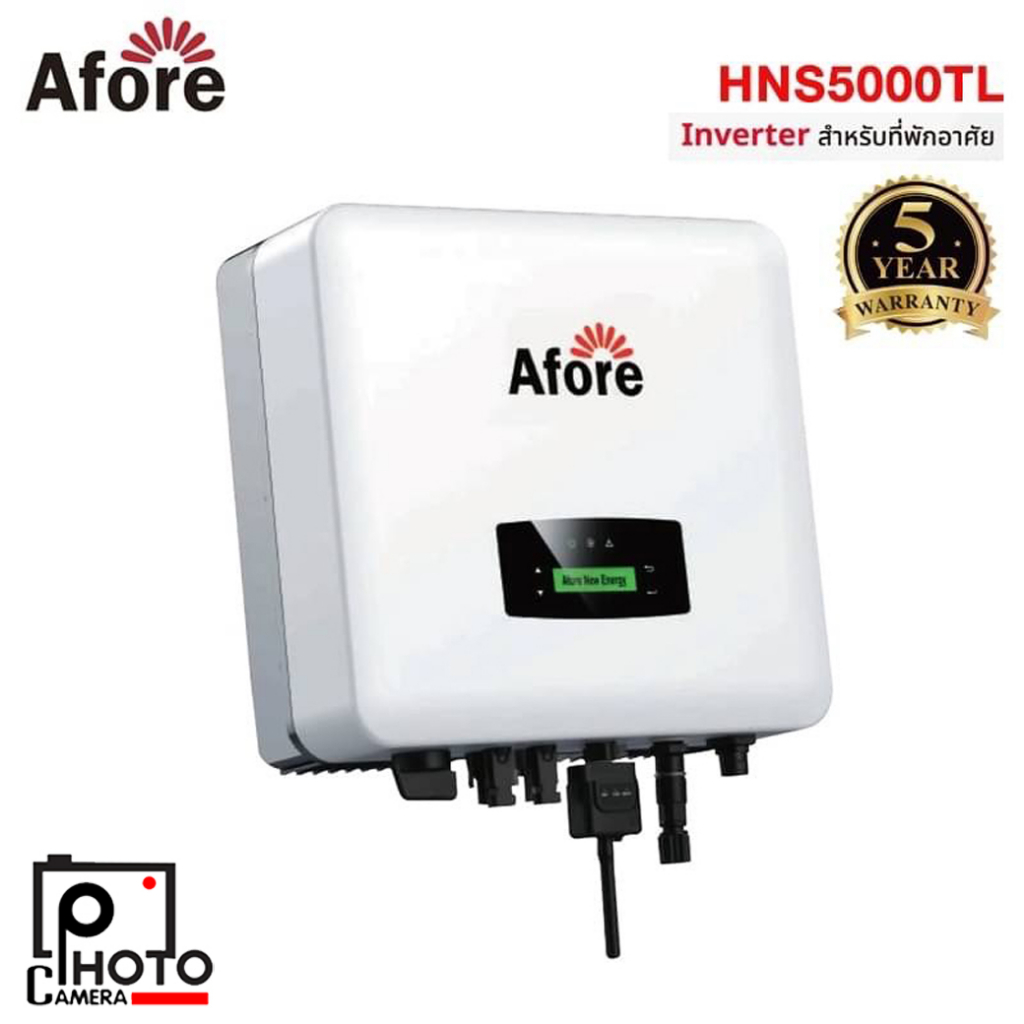 อินเวอร์เตอร์ ระบบพลังงานแสงอาทิตย์ 5KW ยี่ห้อ Afore รุ่น MIN HNS5000TL Single Phase | Shopee ...