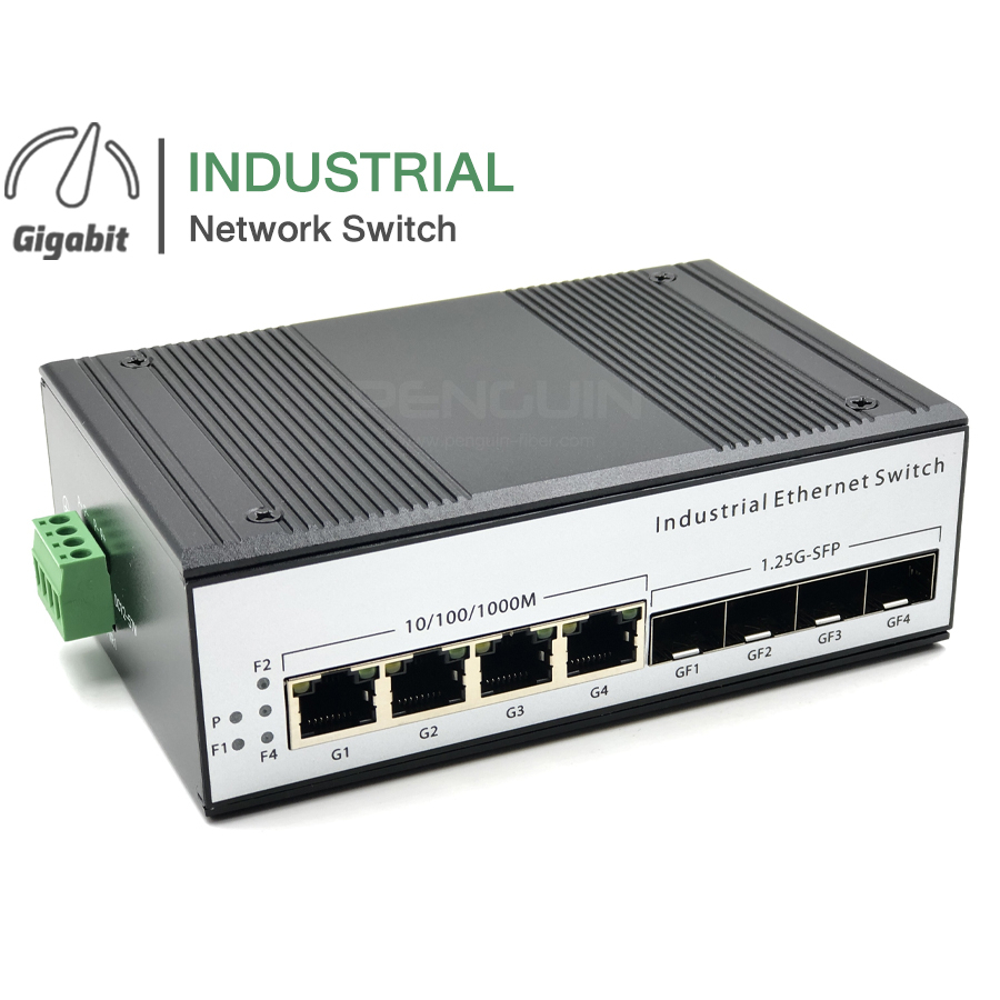 Industrial Network Switch 4 GE + 4 SFP (ประกัน 1 ปี) | Shopee Thailand