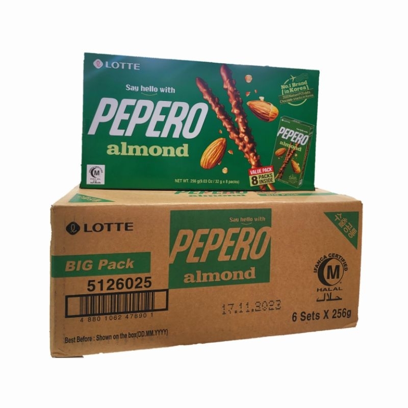 PEPERO almond 256g(ขายส่ง) | Shopee Thailand