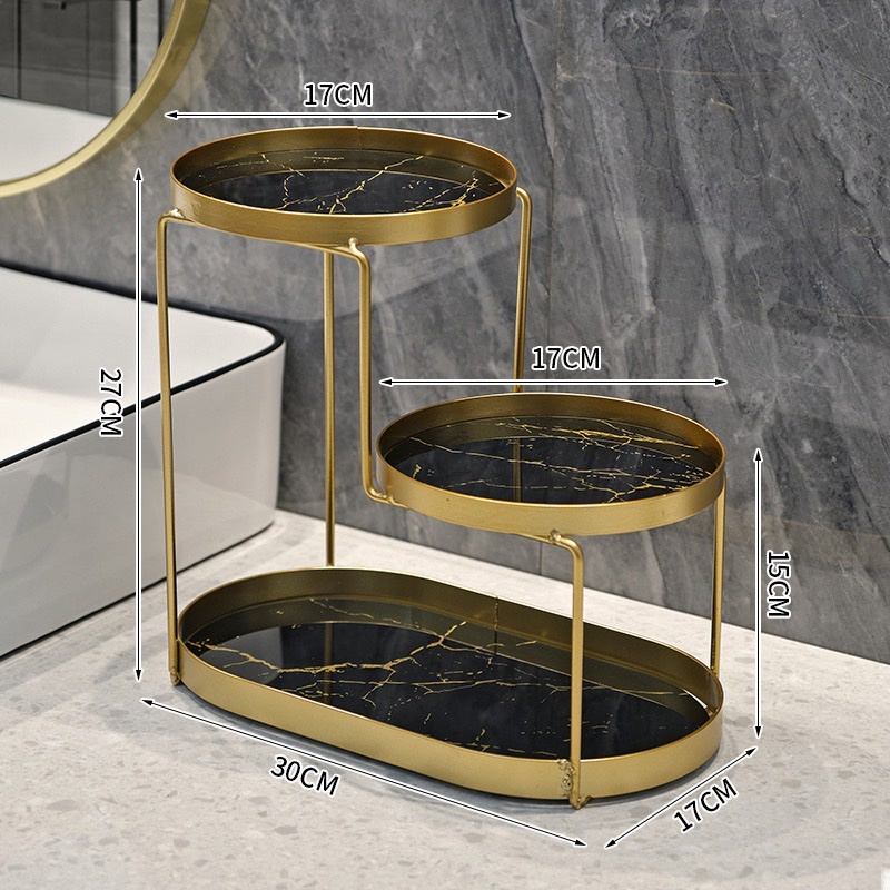 AC26-38 ชั้นวางลายหินอ่อนทรงกลมไล่ระดับ [5] O7-1 | Shopee Thailand