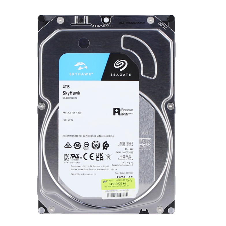 4TB 3.5" HDD (ฮาร์ดดิสก์ 3.5") SEAGATE SKYHAWK - SATA3 (ST4000VX016 ...