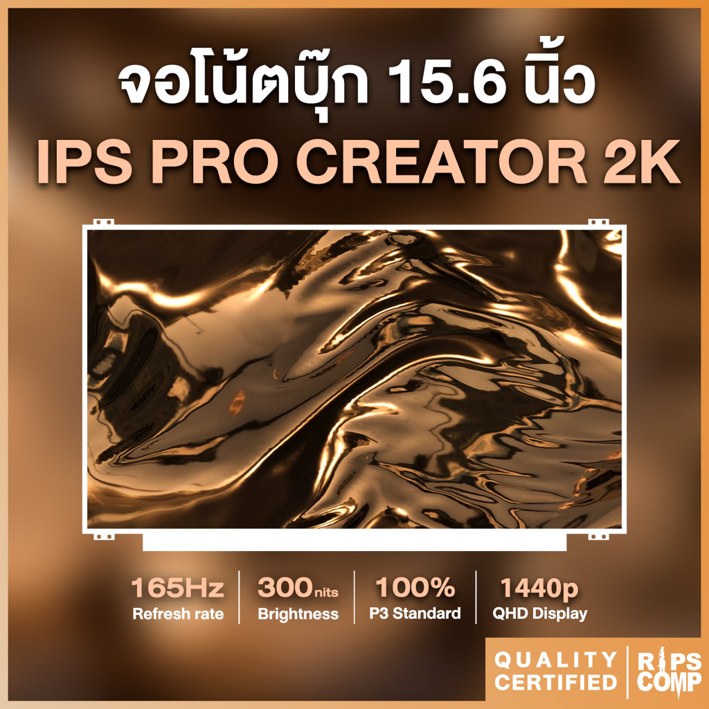 จอโน้ตบุ๊ค 15.6 จอสีตรง IPS Pro Creator 2K 165Hz 100% DCI-P3 (40 pin ...